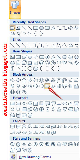 Cara Membuat Dan Mengedit Sebuah Shape (Bentuk) Di Microsoft Word 2007 ...