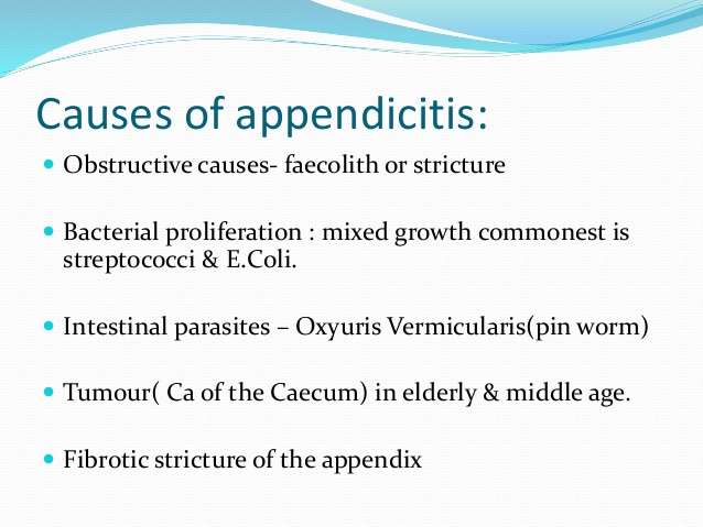 Diseases and patient care: Appendicitis and it's treatment