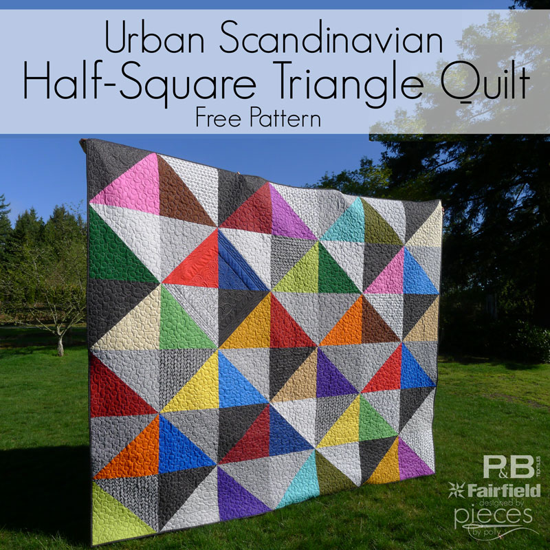 Pieces by Polly: Urban Scandinavian Modern Half-Square-Triangles Quilt