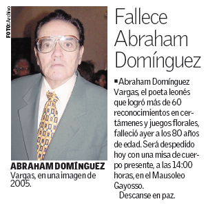 Desvaríos y Literatura: ¡Adiós Poeta!