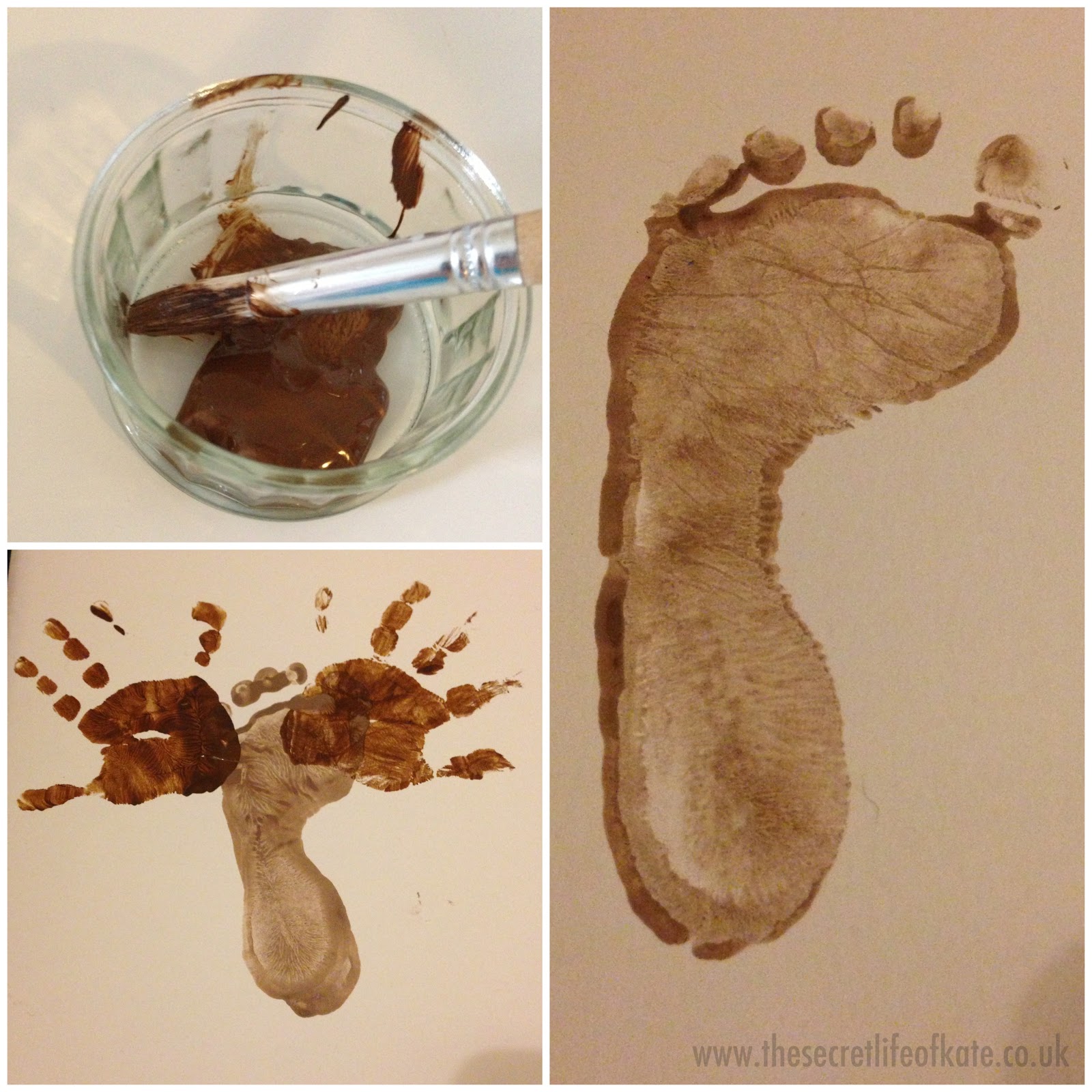 Christmas Craft: Rudolph Reindeer Foot and Hand Prints - Counting To Ten