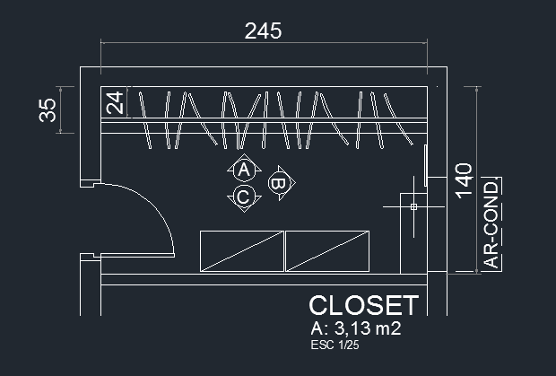 Parceria em Projetos Araujo LTDA: Reforma: Closet - Apartamento para ...