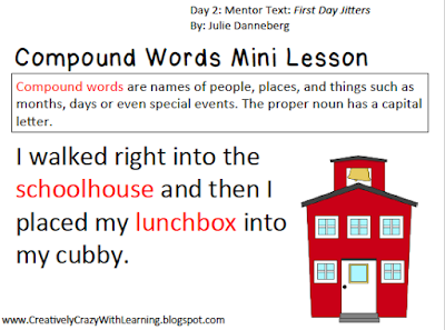 Creatively Crazy With Learning: Back to School Mentor Text Lesson Plans