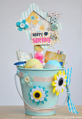 Write Snap Scrap: Spring Home Decor: Decorated Pail