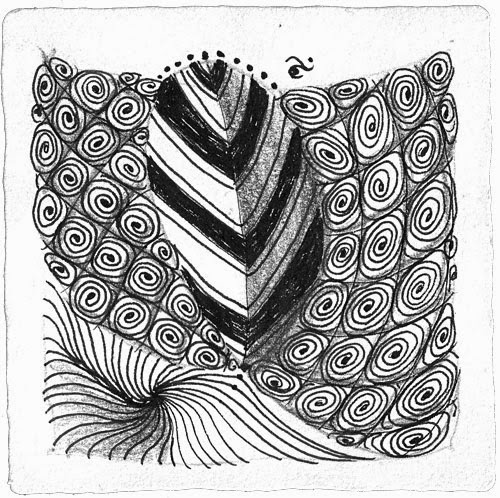 More fun with String 001: Zentangle with Tortuca, Braze, and Scena