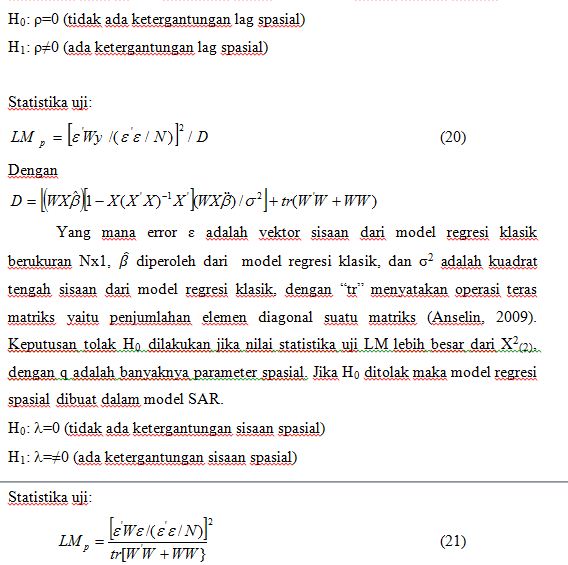 Regresi Spasial - Spatial Analysis on Statistics