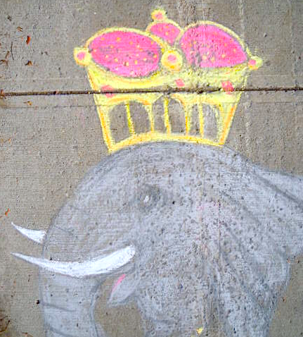 An Elephant a Day: Elephant No. 31: Sidewalk Chalk