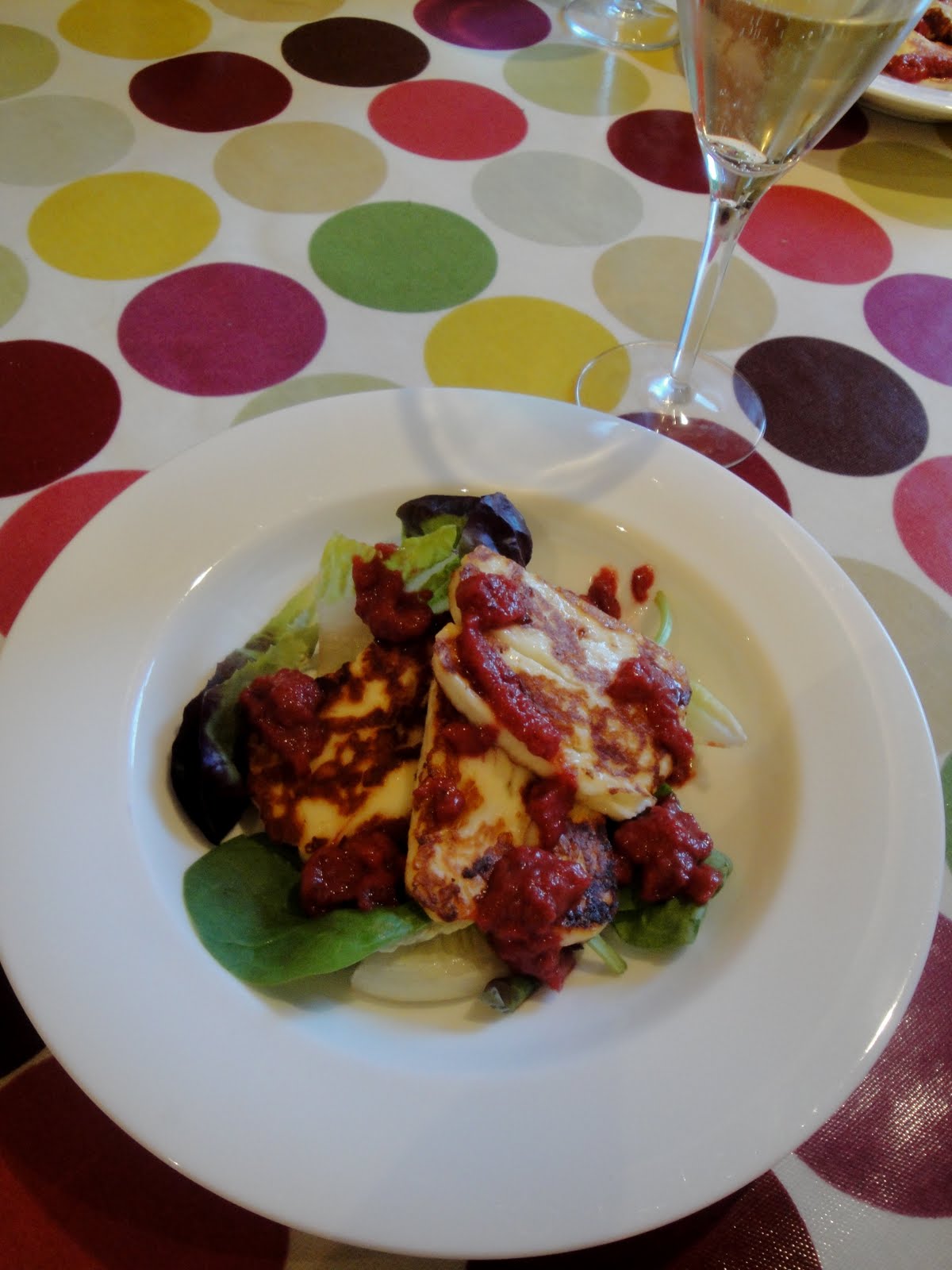 Culinary Conquests: Halloumi Salad with Beetroot and Lime Puree
