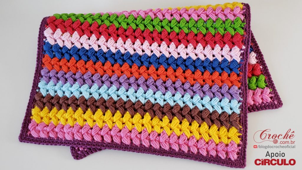 Como fazer tapete de crochet com as sobras de fio - Feltro e moldes ...