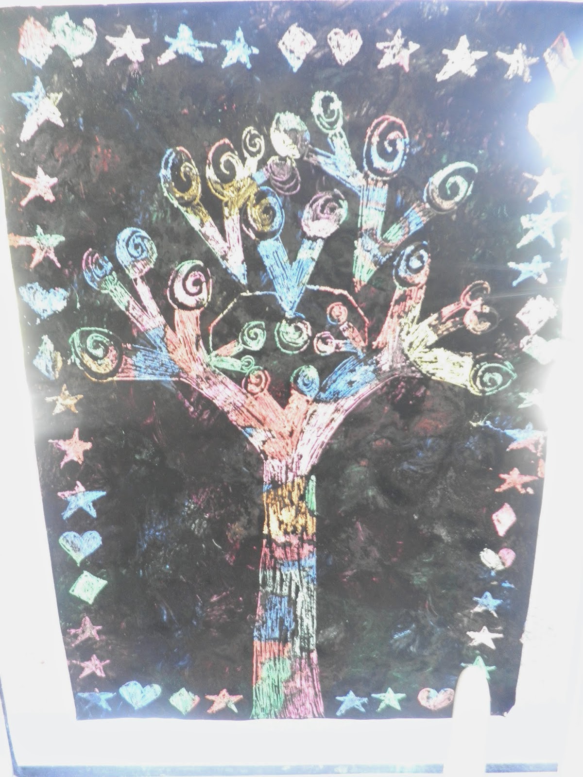 Bricks & Wood- School Art Activities: Art club project #5- Klimt Tree ...