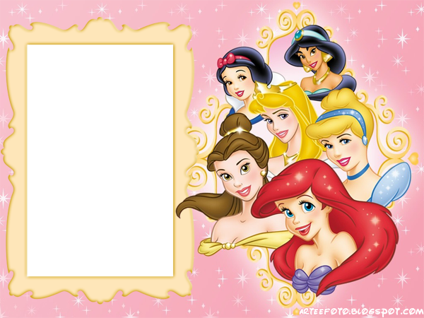 Disney Princess All Together and Alone. Free Printable Photo Frames ...