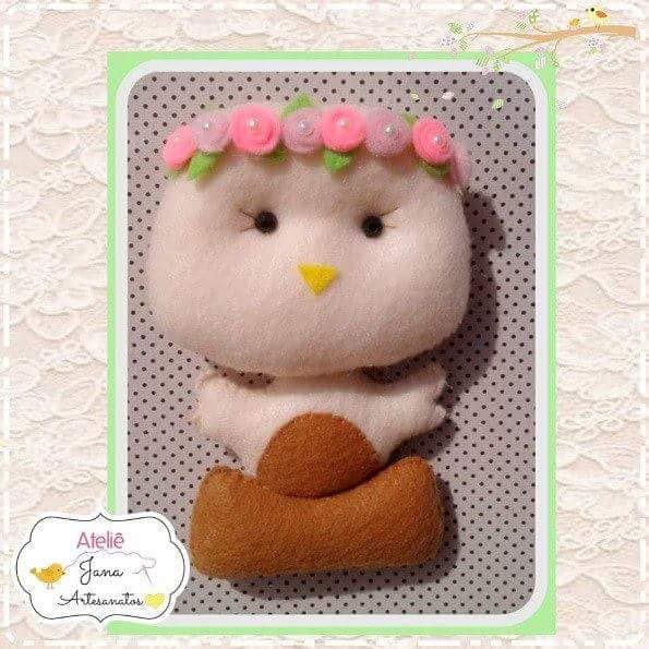 Bichinho em Feltro Pintinho Rosa com Moldes - Molde para Artesanato ...