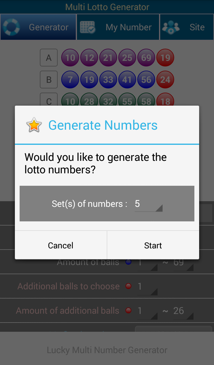 Talk Apps Story: Multi Lotto Number Generator: Generate lotto lucky ...