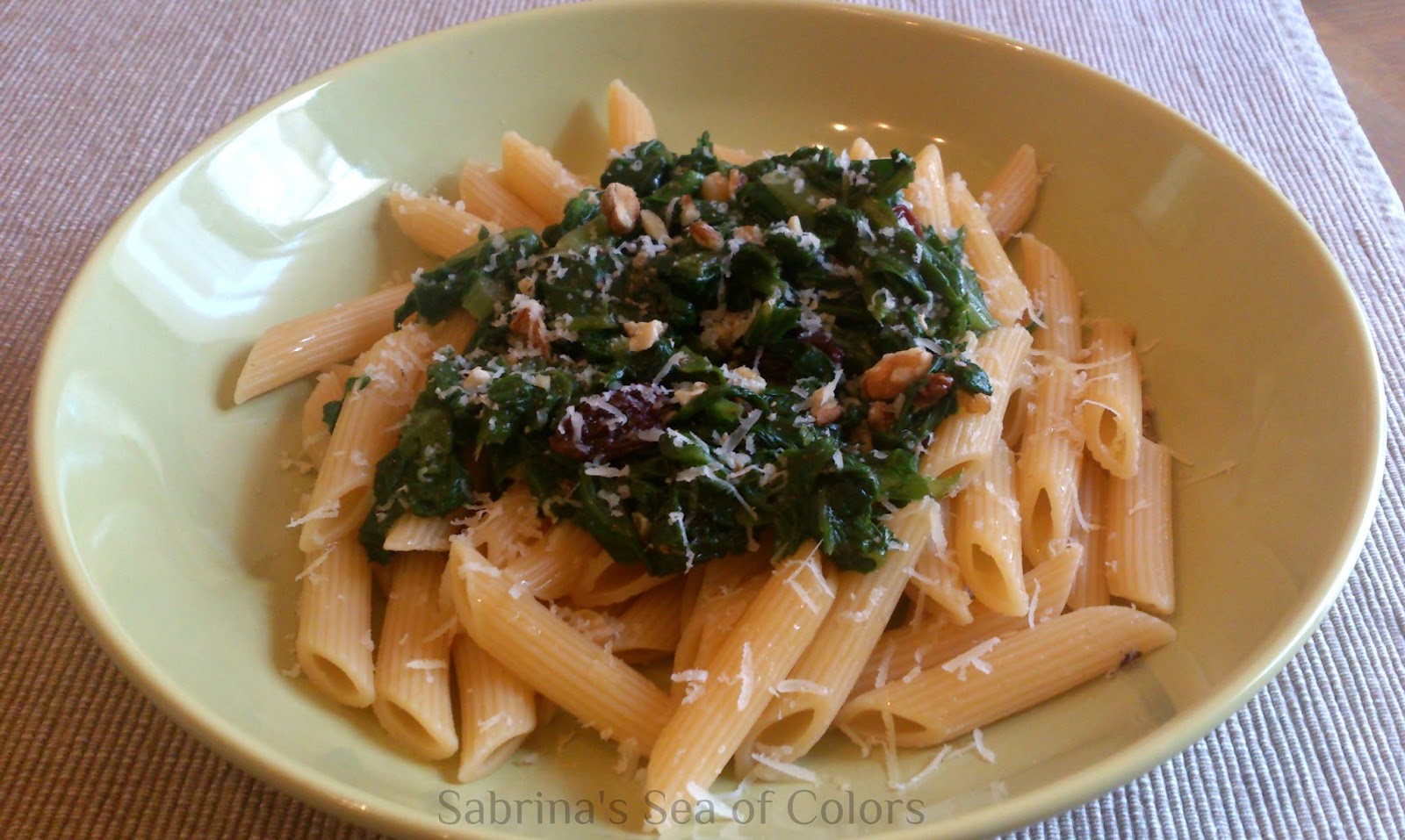 Macarrones con acelgas - Sabrina´s Sea of Colors