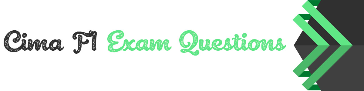 Cima F1 Exam Questions: Cima F1 Exam Question No 39