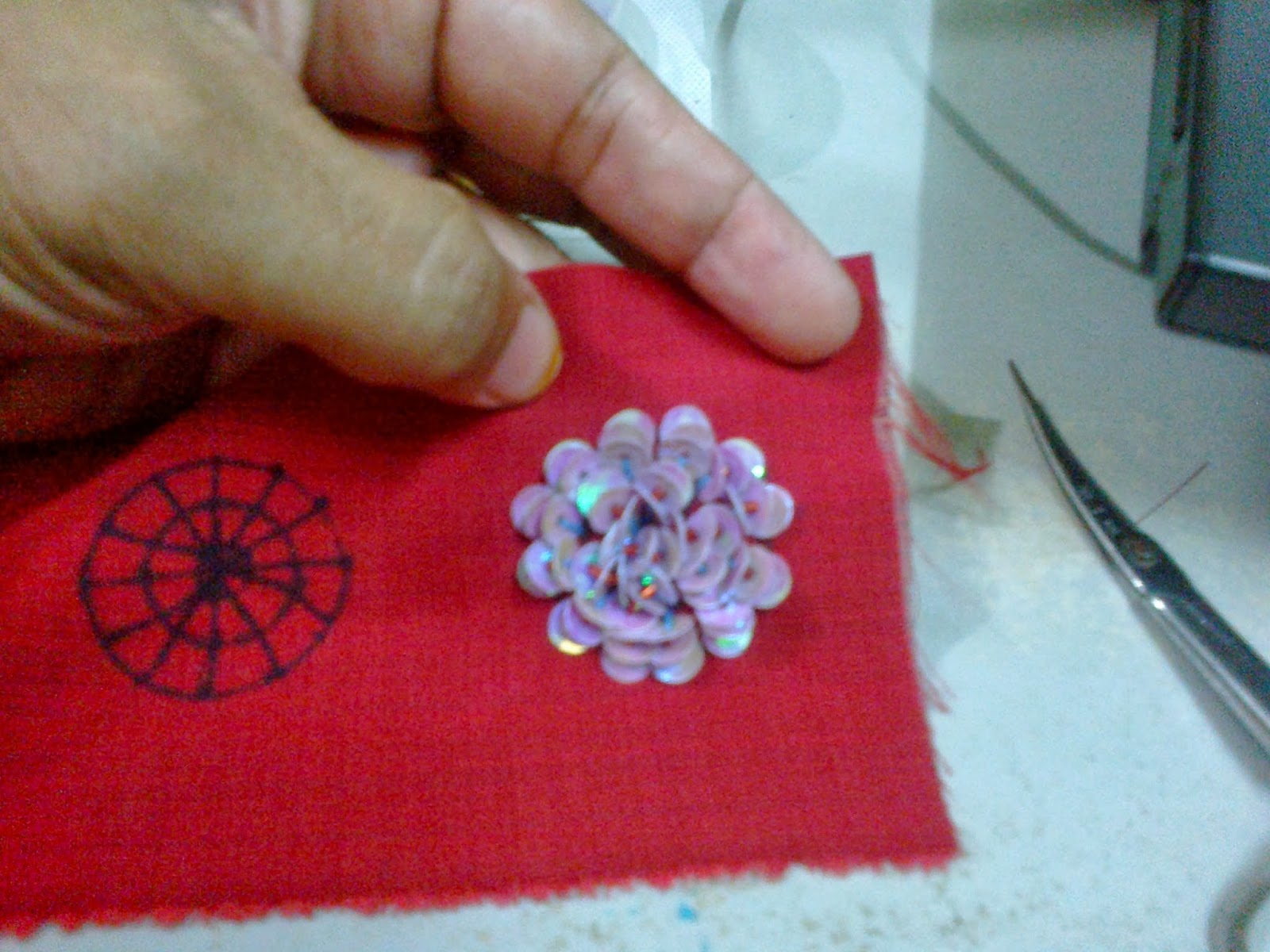 cik azz: Cara untuk menjahit manik bunga dahlia..