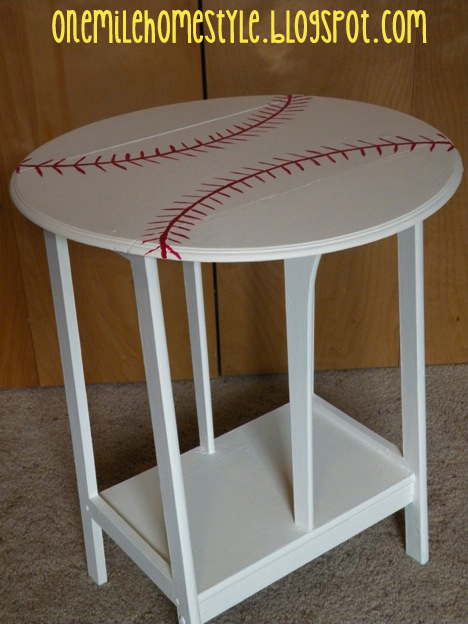 DIY Baseball Side Table For a Little Boy's Baseball Bedroom – Arts and ...