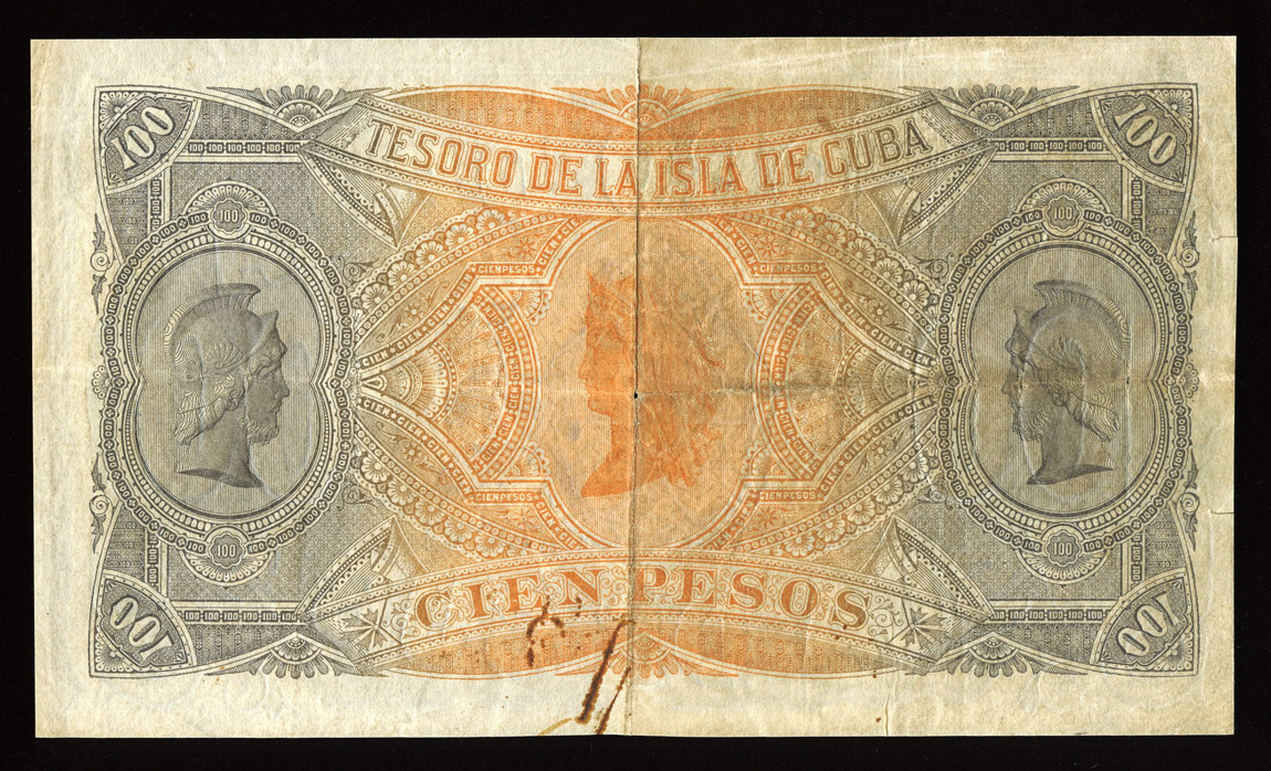 Cuba banknotes 100 Pesos Treasury Note of 1891|World Banknotes & Coins ...