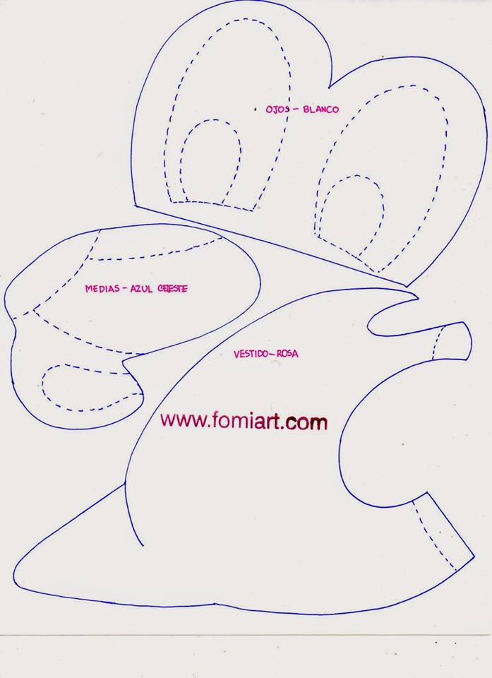 Minnie Molde para eva - Ver e Fazer