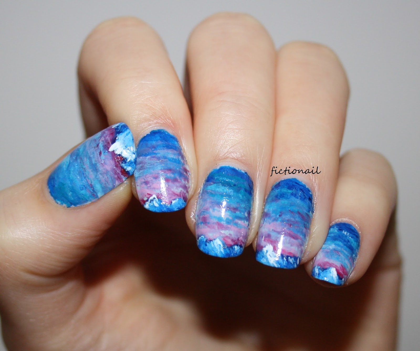 Winter Snowy Mountains Nails