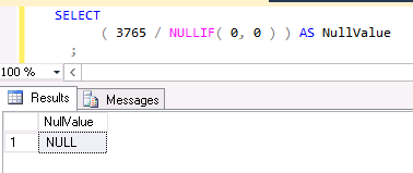 Handle Divide-By-Zero Error In SQL
