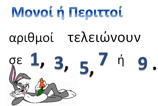 Κάστρο της γνώσης: Ζυγοί και μονοί αριθμοί