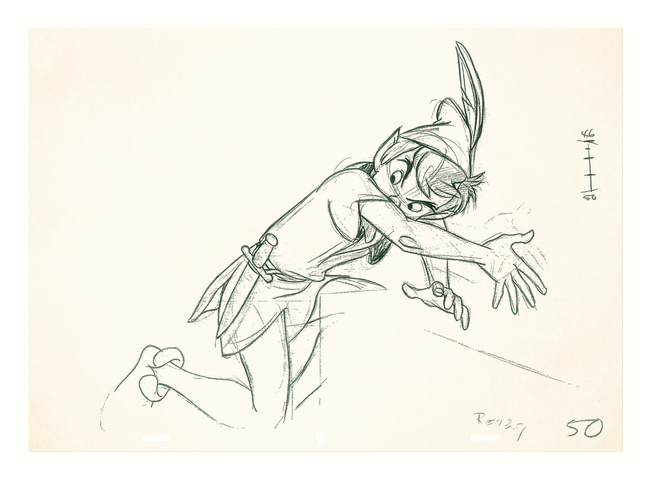 Action Analysis: Milt Kahl - Peter Pan Pencil Test