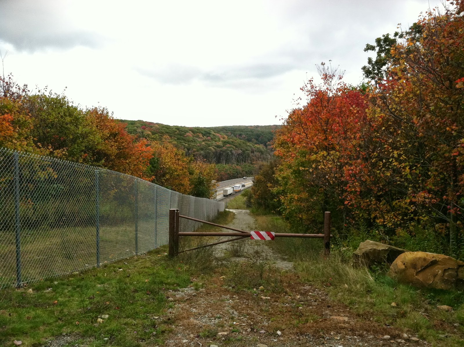 Snow and Jaggers: Laurel Highlands Trail: Bridge over PA Turnpike