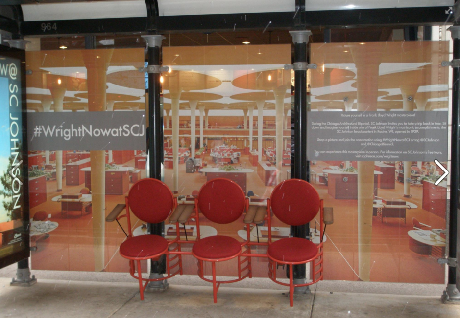 JT IRREGULARS: "SC Johnson Building on Top of Chicago Bus Shelter"