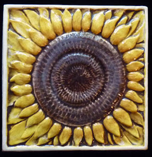 Decorative handmade ceramic tile: Decorative hand crafted, relief ...