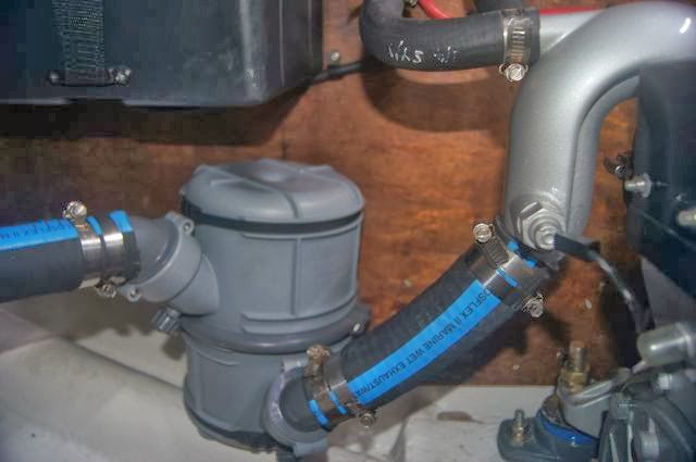 Yacht Zen Again: Vetus Exhaust System Installed