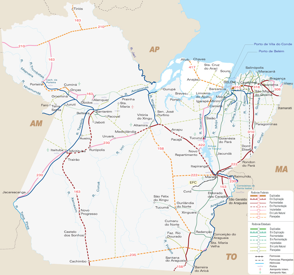 Mapas do Estado do Pará - Fox Press™