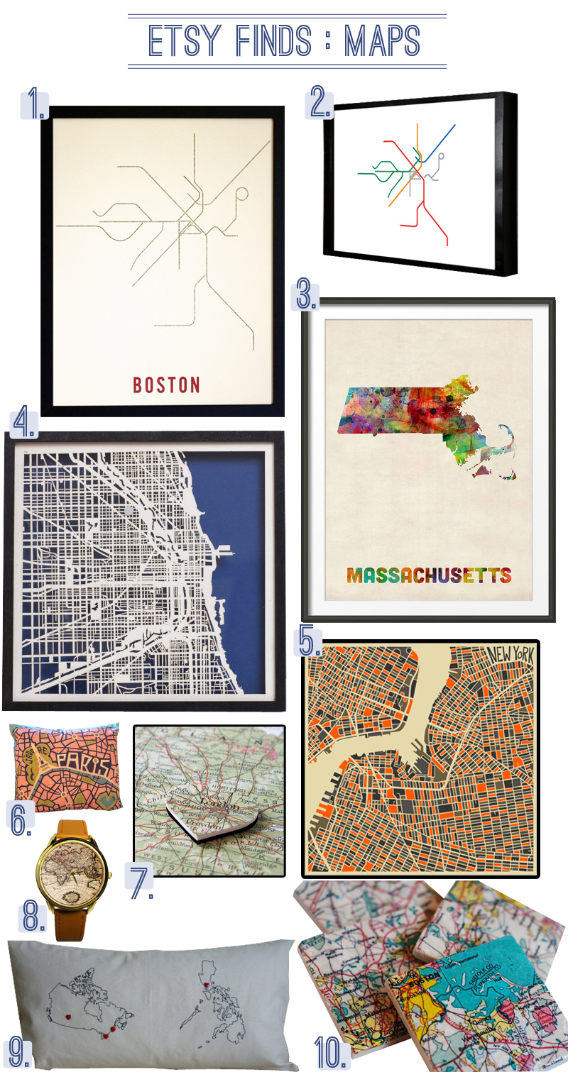 DeCata Designs: Etsy Finds: Maps