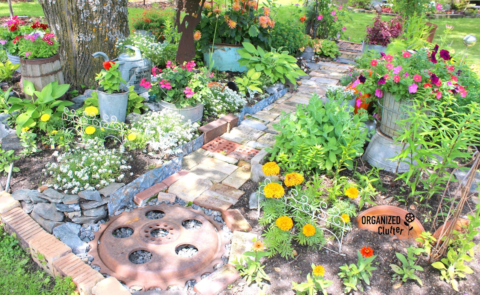 A Junk Garden Path Can Be A Work Of Art - Organized Clutter