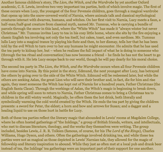 Book Adventures: Yummy Monday: The Chronicles of Narnia, Part 4