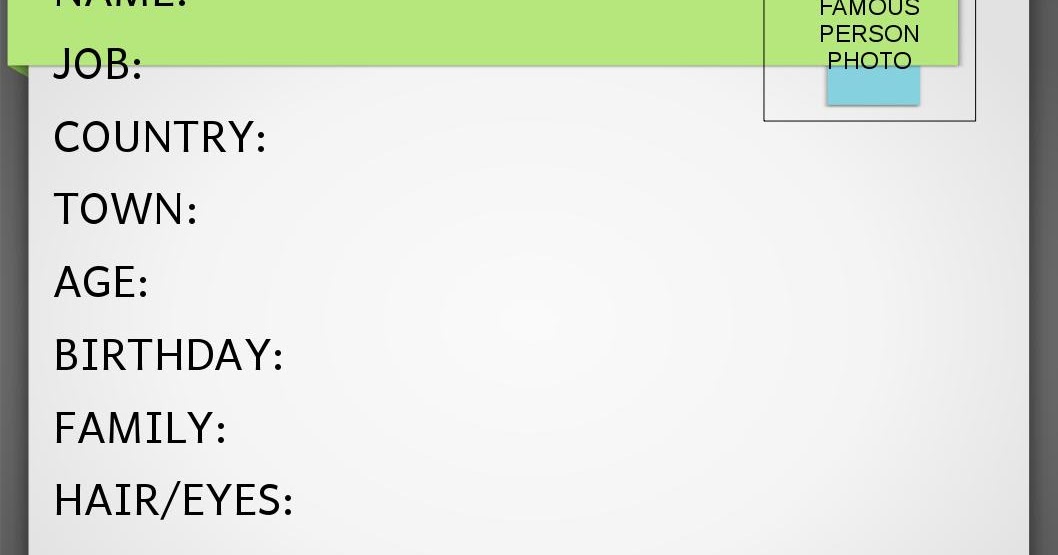 ISI(DORO) ENGLISH: FAMOUS PERSON FACT FILE