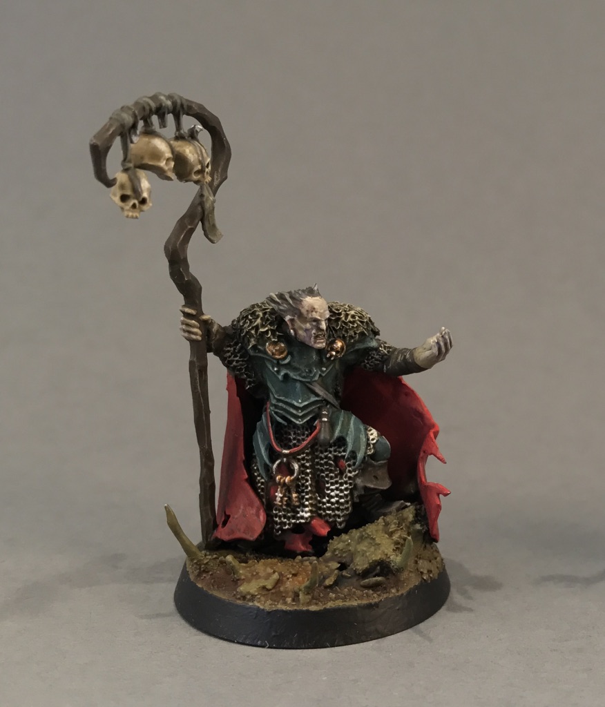 WilhelMiniatures: AoS28: Necromancer & Skeletons for Warhammer Quest