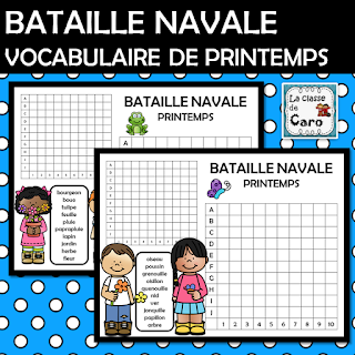 la classe de caro.: Bataille navale - vocabulaire de printemps (Battleship)