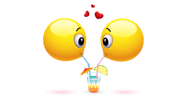 Emoticons Sharing a Drink | Symbols & Emoticons