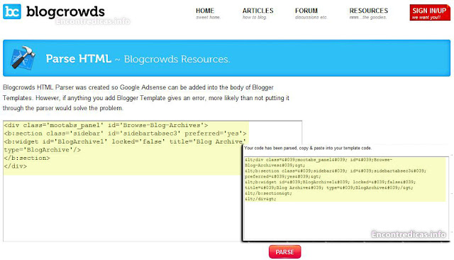 Encontre Dicas: Como colocar códigos em html/javascript no post do blog?