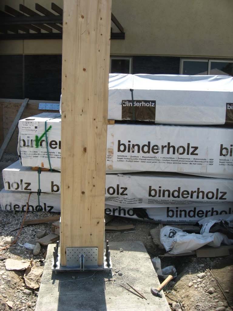 Haiti Cross Laminated Timber (CLT) parking structure: Installing the GL ...