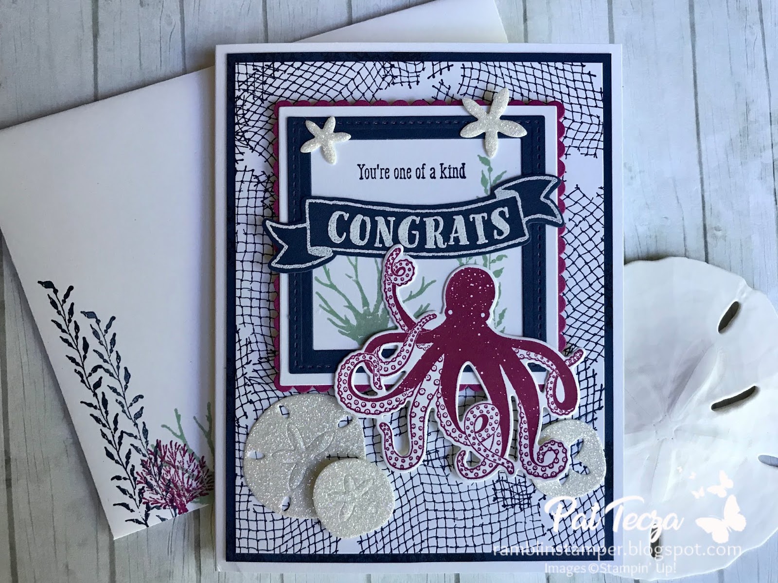 Ramblin' Stamper: Sea of Textures Congratulations Card