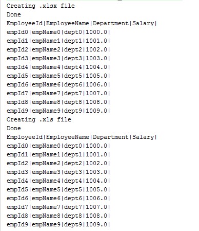 Generate/Read an Excel file in Java using Apache POI