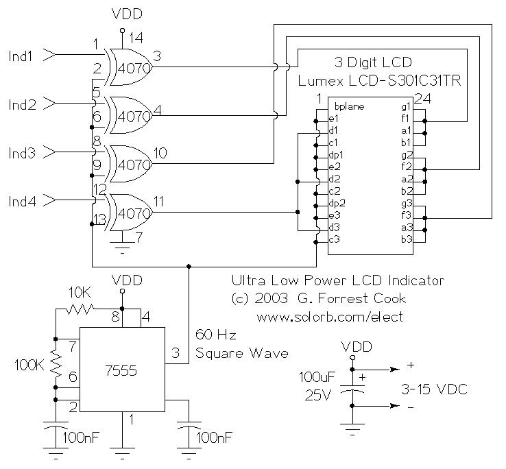 Ultra Low Power Lcd Indicator Circuit Schematic Learn