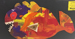Art Room Blog: 2nd Grade Fish Prints Collage In the Style of Eric Carle...