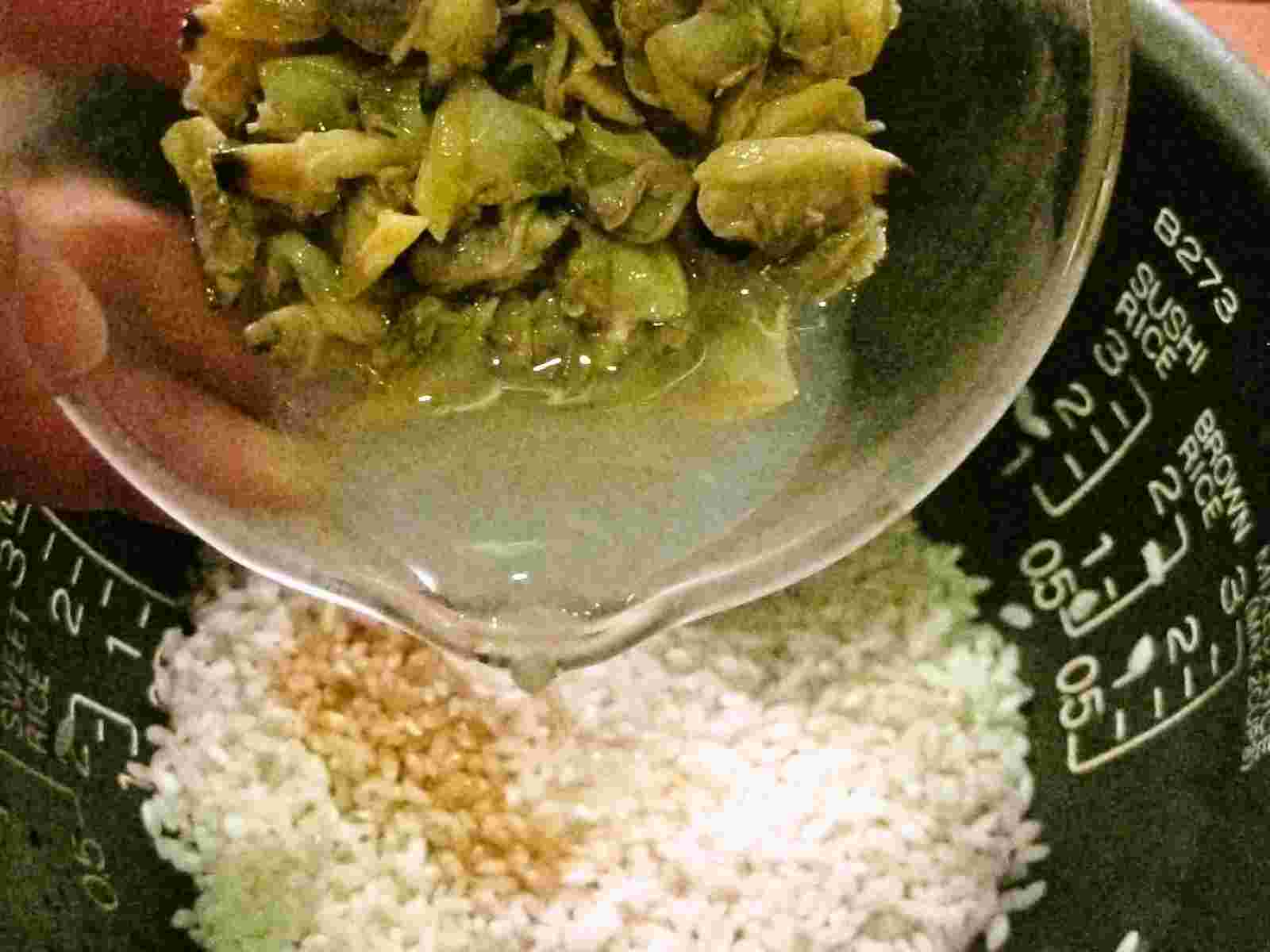 Recipes for Tom: Asari gohan, aamondo-iri / steamed rice with clams and ...