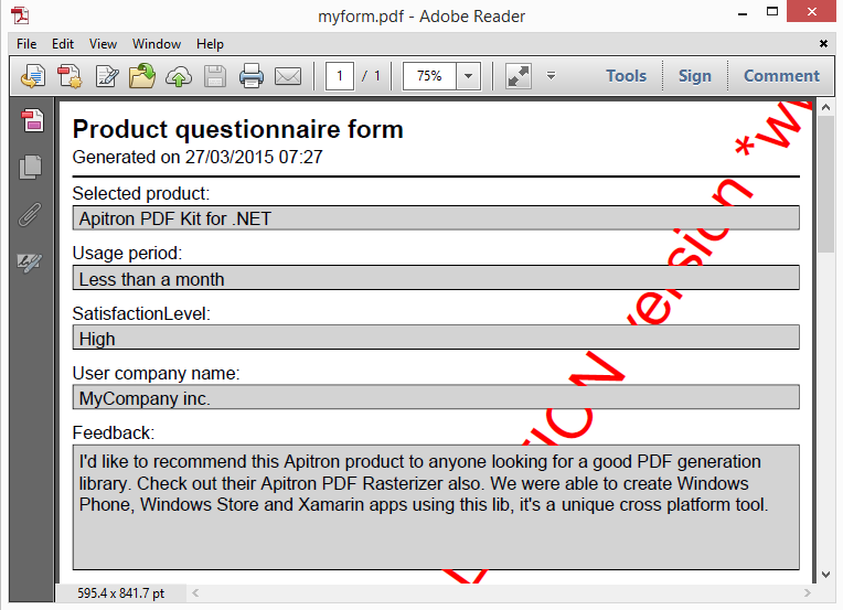 Pdf Tips And Tricks Create Pdf Forms In Android Applications Using Xamarin Pdf Library By Apitron