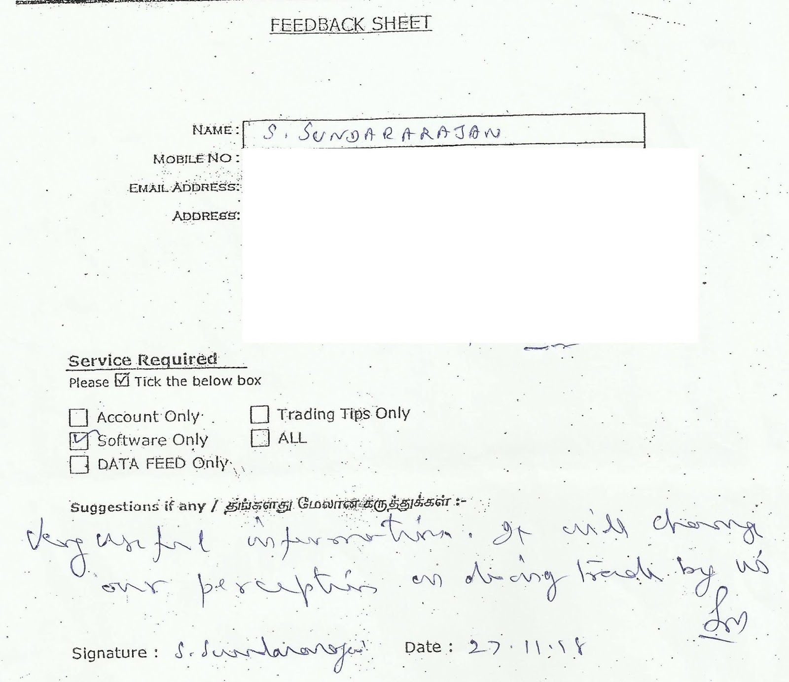 .: CORPORATE SECRET PROGRAM