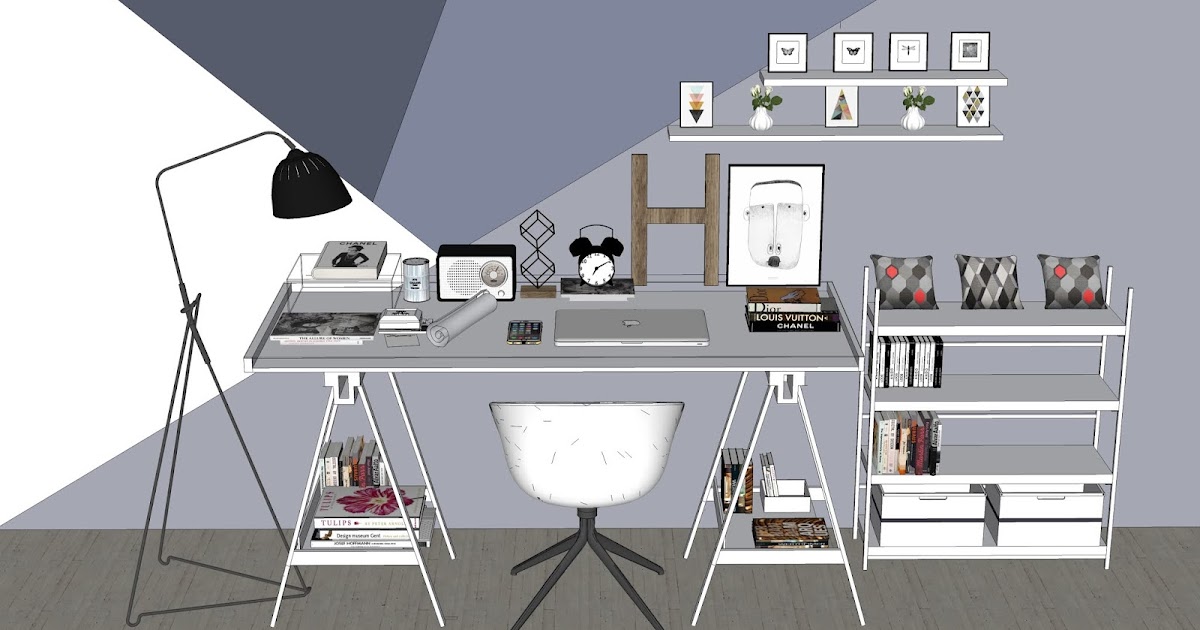 2. Work Area Free Sketchup Model