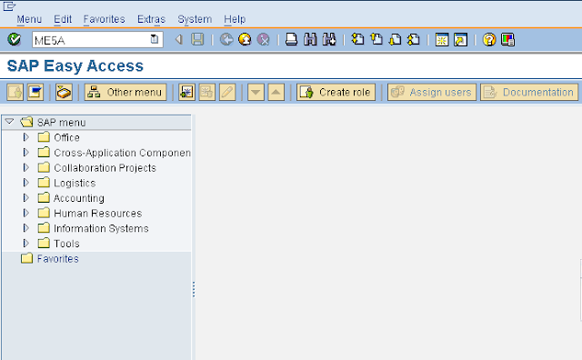 SAP TECH: ME5A ( List of purchase requision )